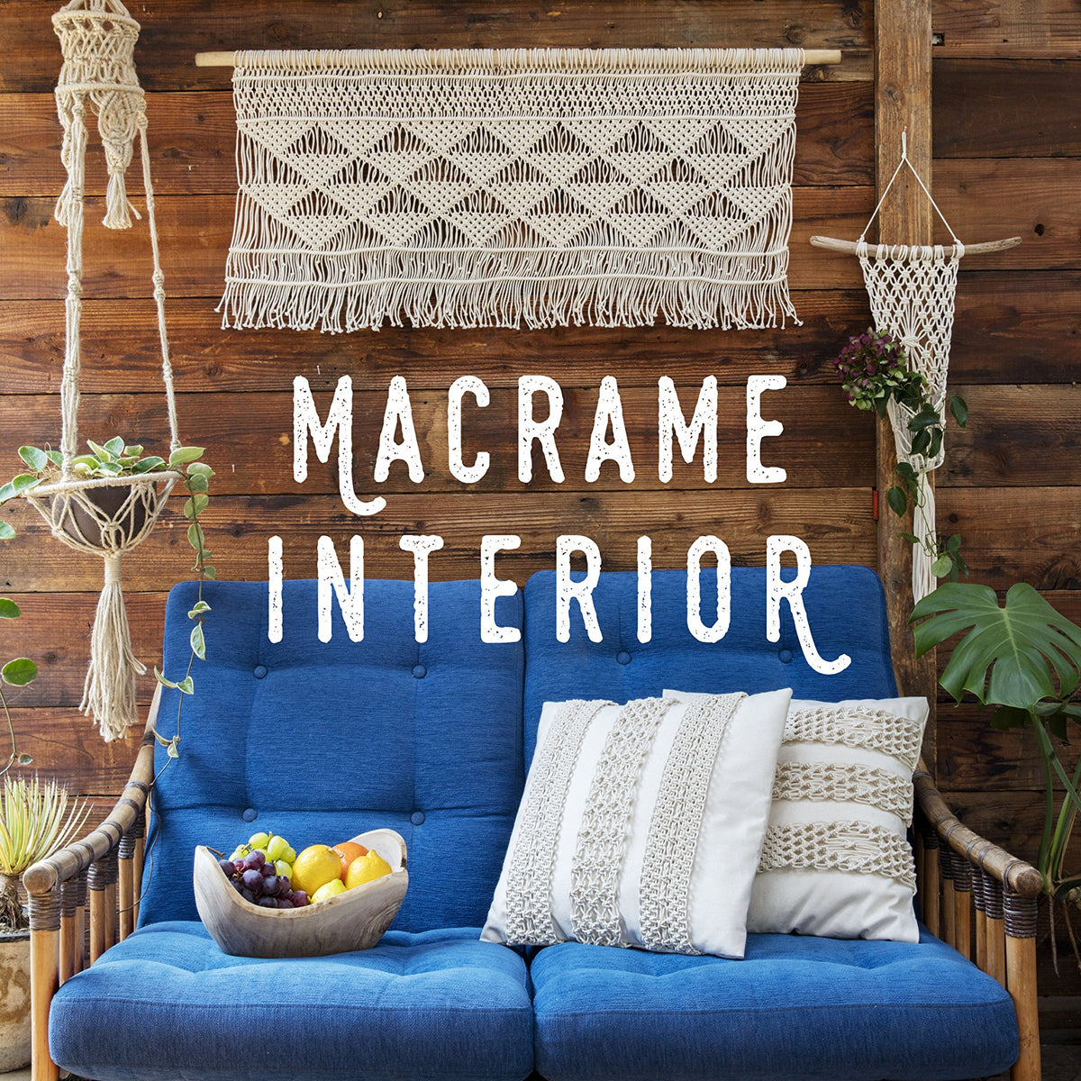 Macrame interior BOHO style created with knots Japanese Craft Book ...